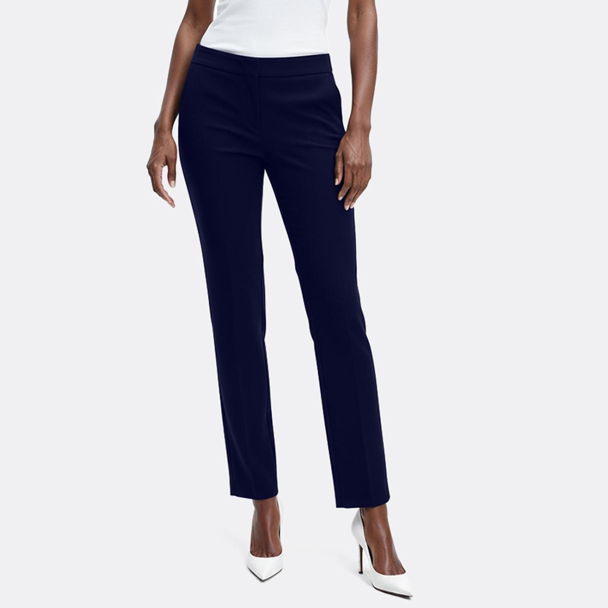 Ak Anne Klein Petite Cool Crepe Pull-On Ankle Pants - Distant Mountain